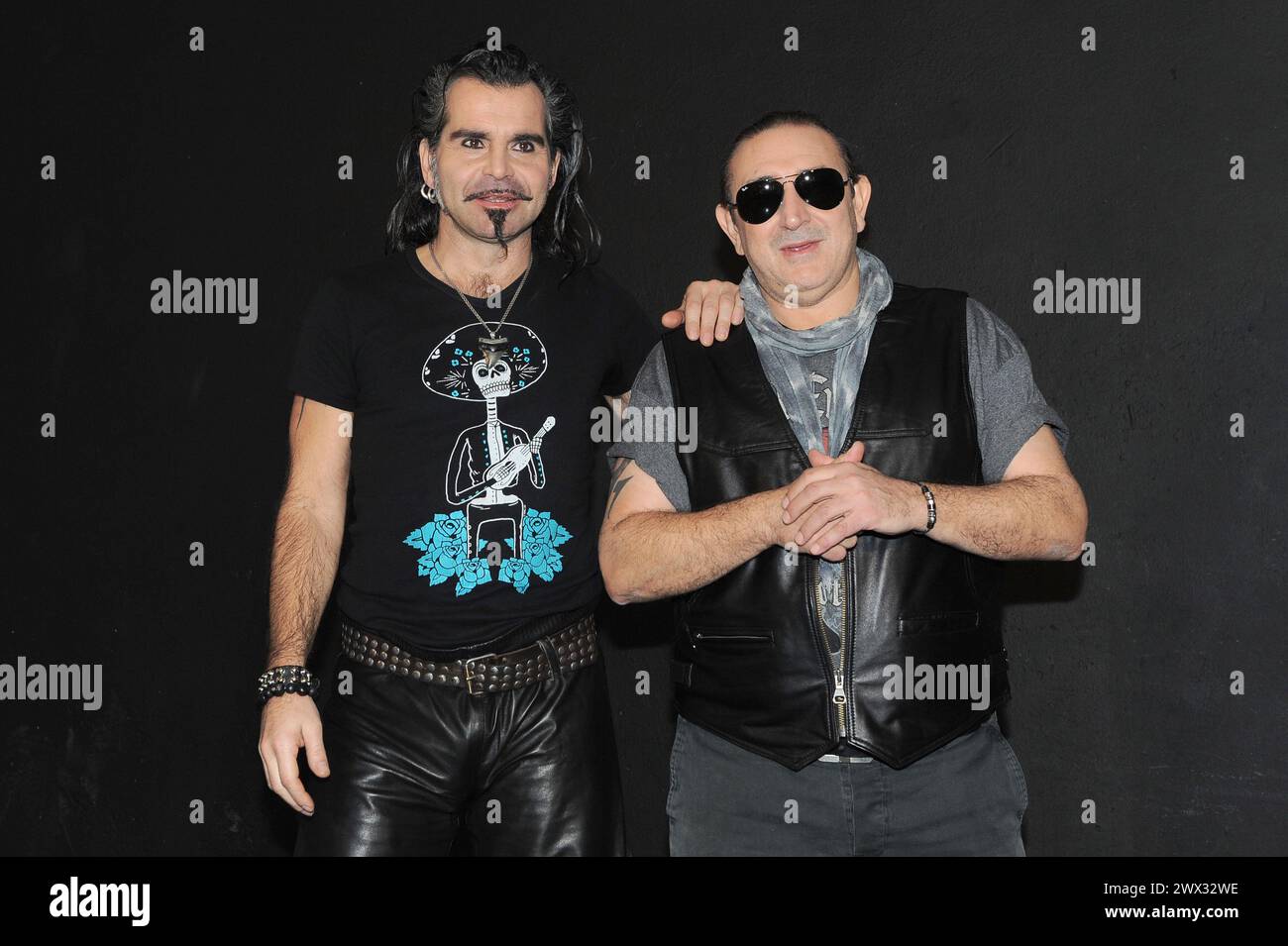 Milan Italy 13/01/2012: The singer Piero Pelù and the guitarist Ghigo ...