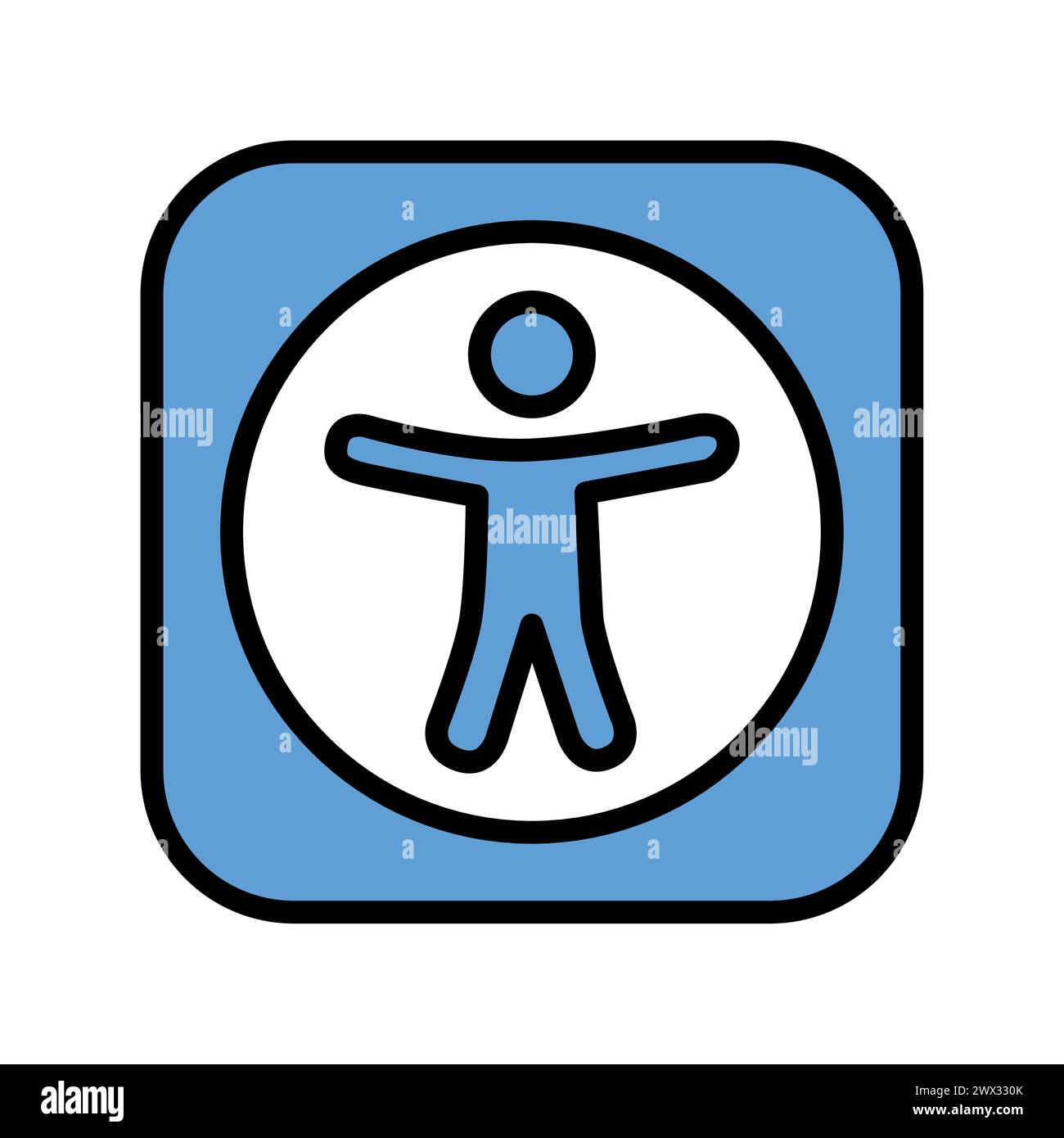 Universal access color line icon. Web accessibility. Vector isolated ...