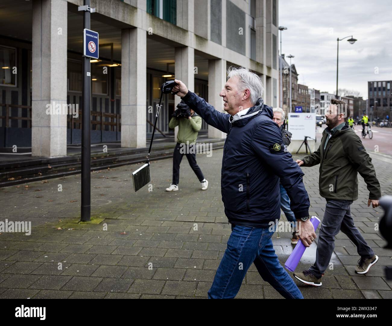ARNHEM - Pegida leader Edwin Wagensveld arrives at the court, where he ...