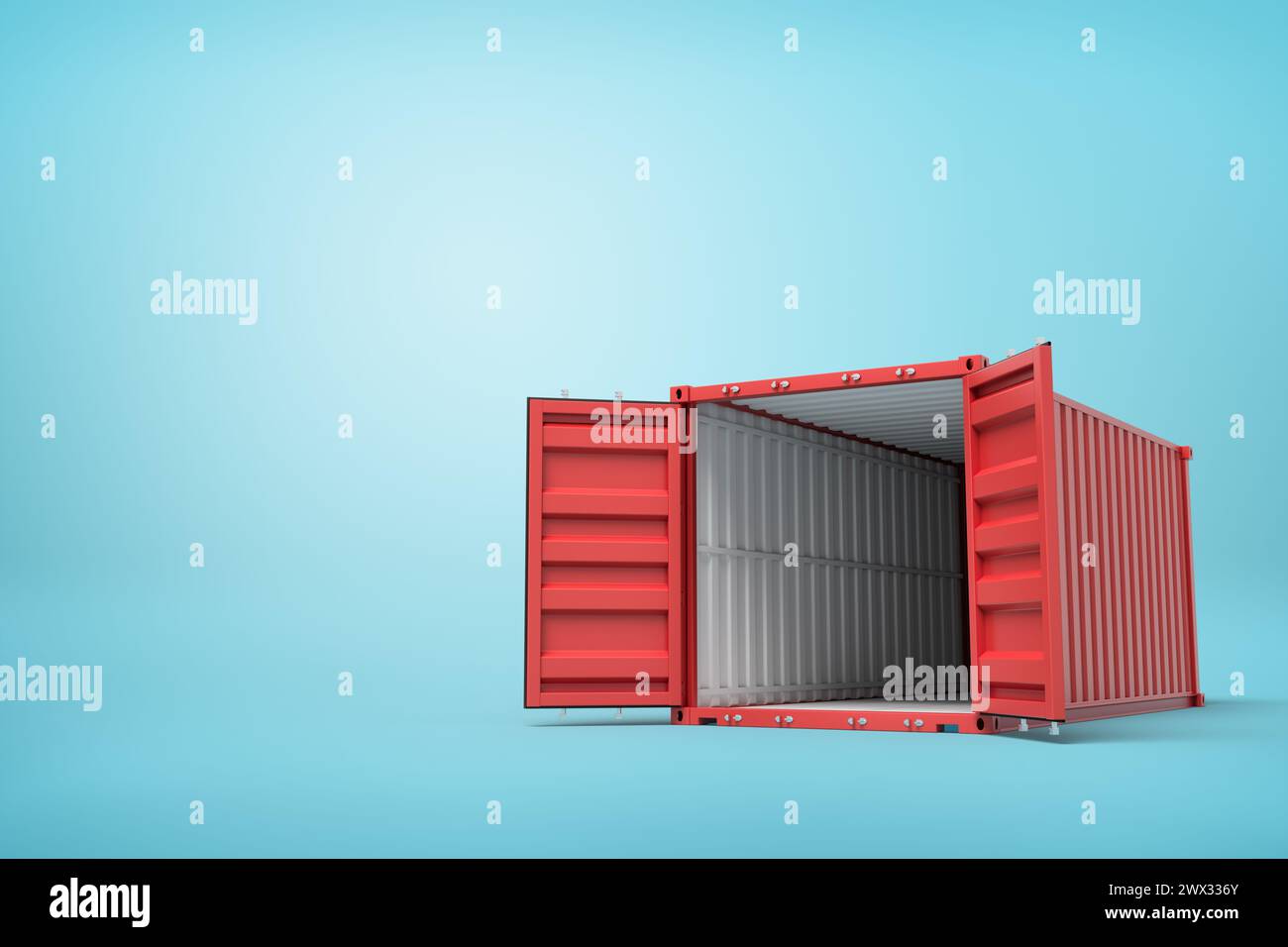 Render red shipping container open hi-res stock photography and images ...