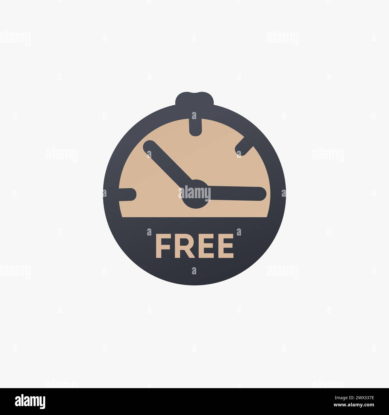 Free time icon, relax time clock icon. Stock vector illustration ...
