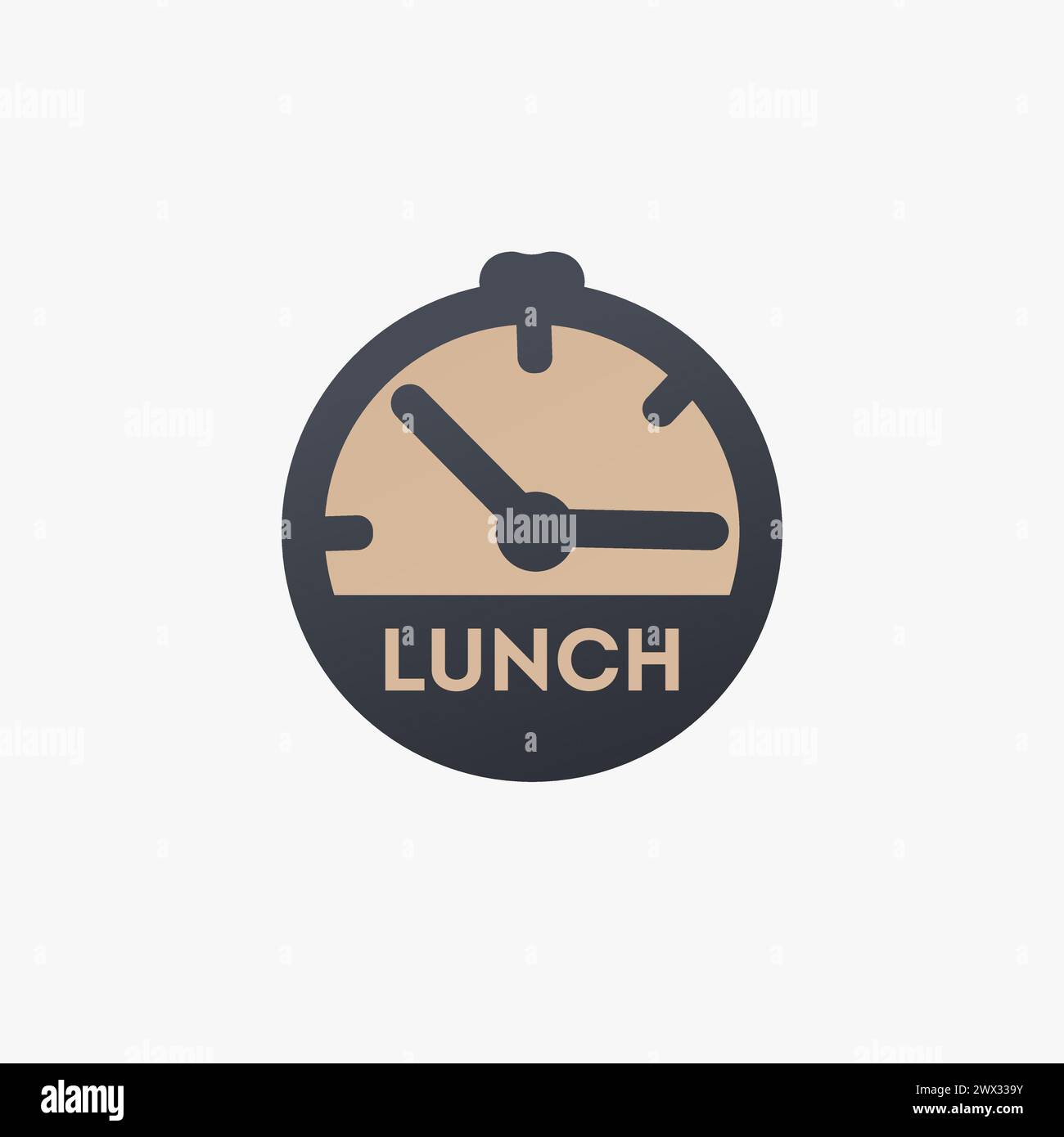 Time to eat lunch clock icon. Stock vector illustration isolated Stock ...