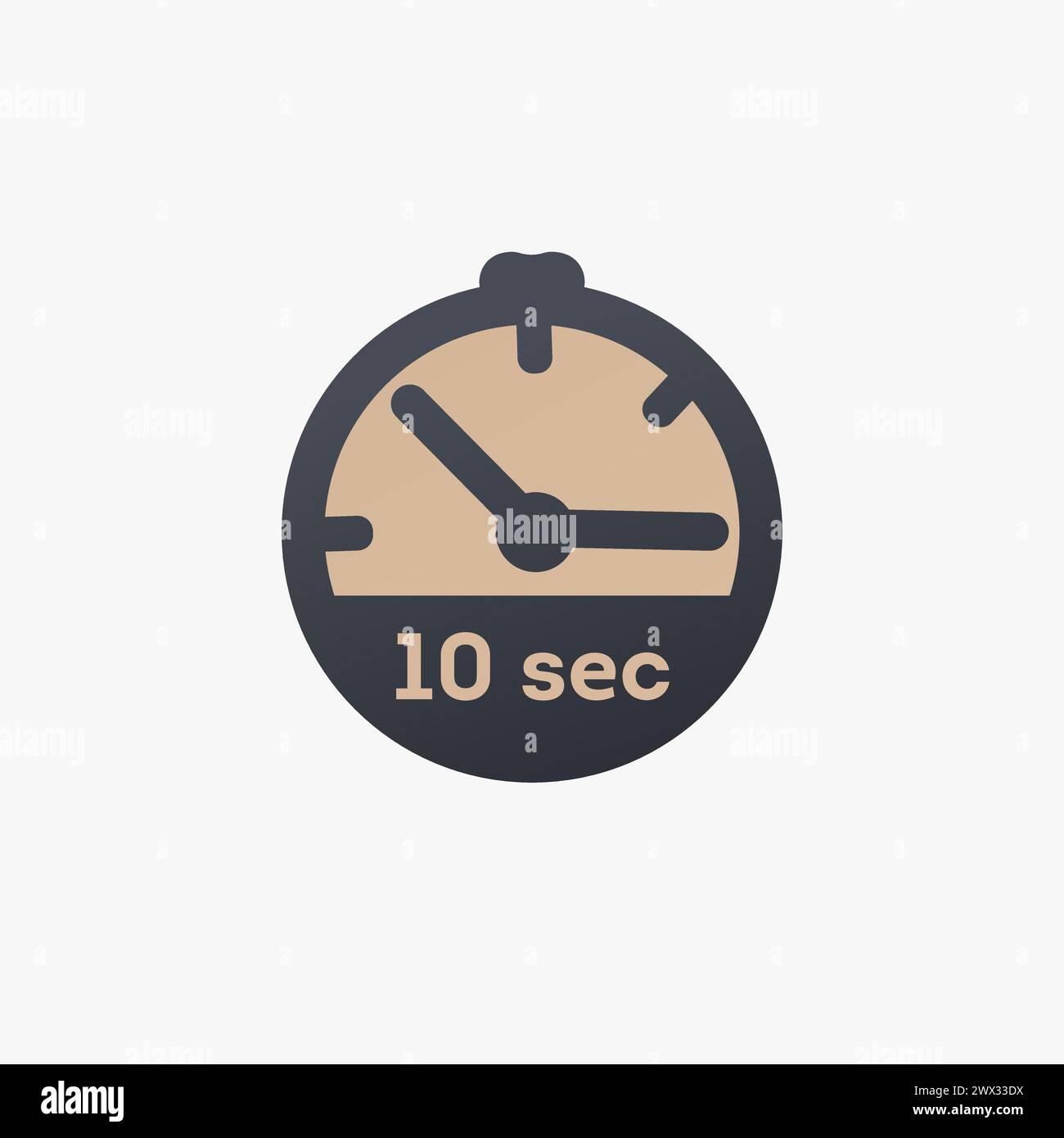 10 second timer clock. 10 sec stopwatch icon countdown time stop ...