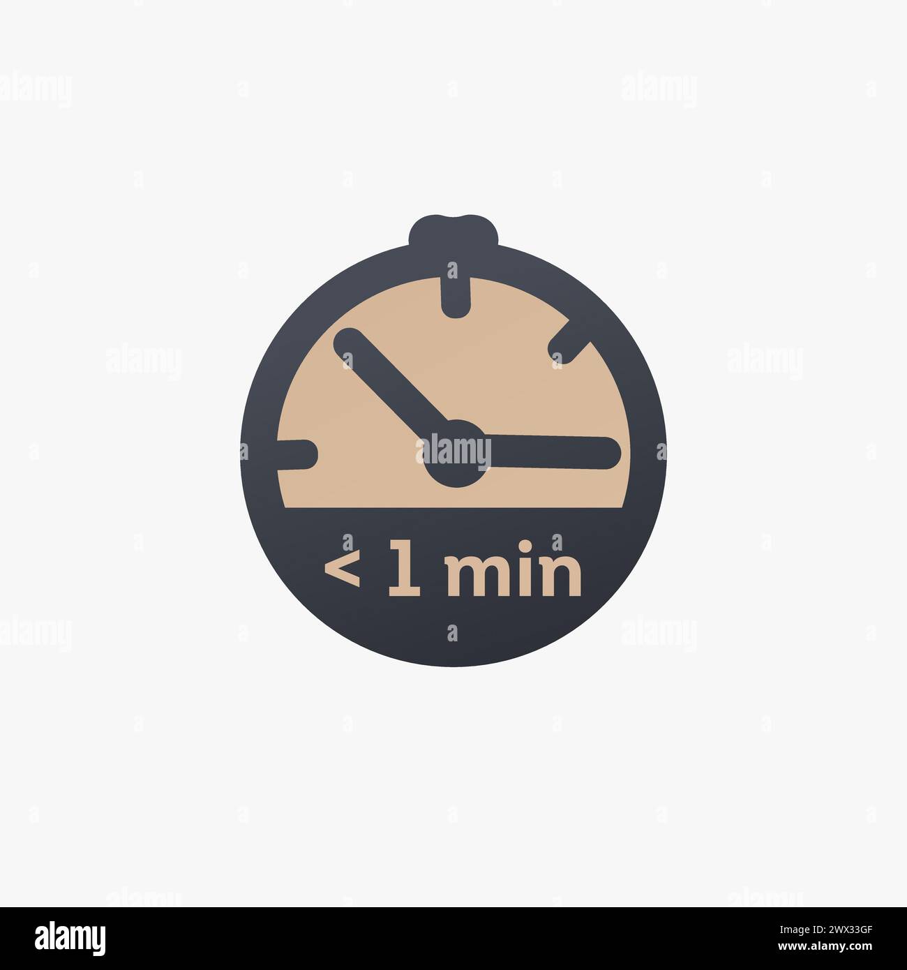 Less then one second left. Extra second, extra time icon. Timer ...