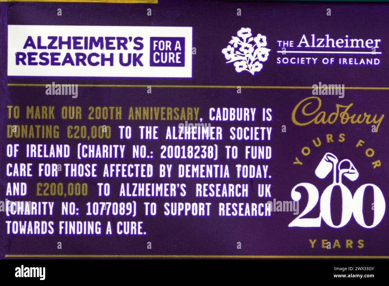 information on Cadbury's Dairy Milk milk chocolate bar, 1993 Cadbury ...