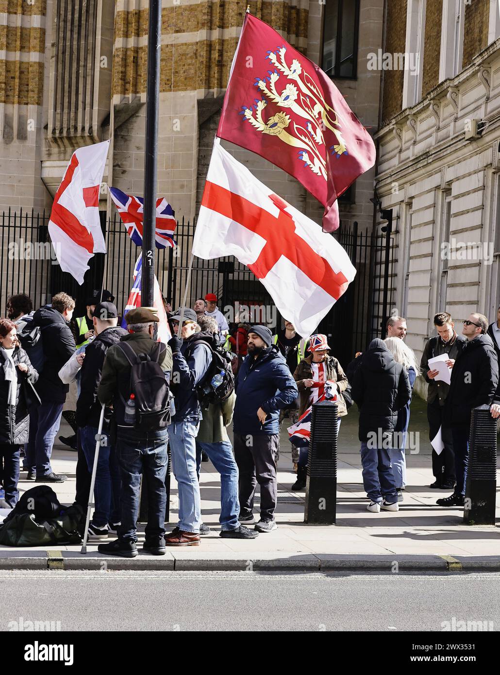 England, London, Whitehall, outside Downing Street, 23rd March 2024 ...