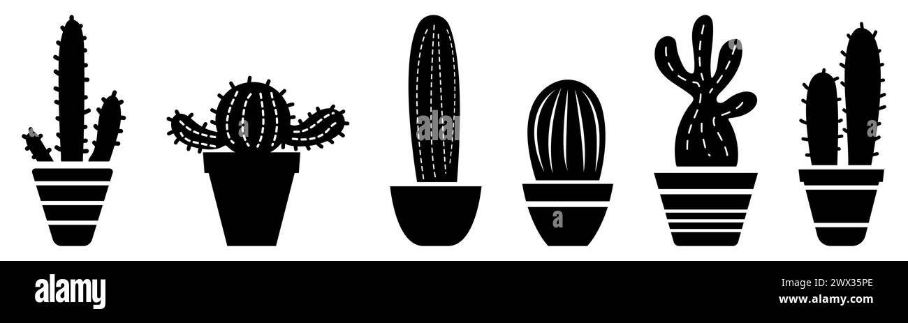 Modern cactus design Black and White Stock Photos & Images - Alamy