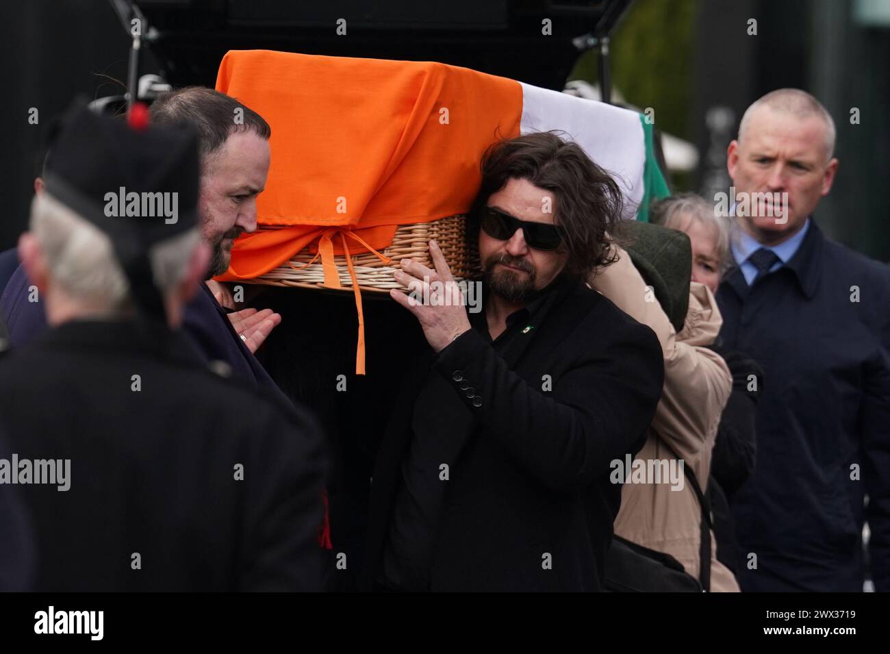 Ruairí Gallagher (front right), the son of veteran republican Rose ...