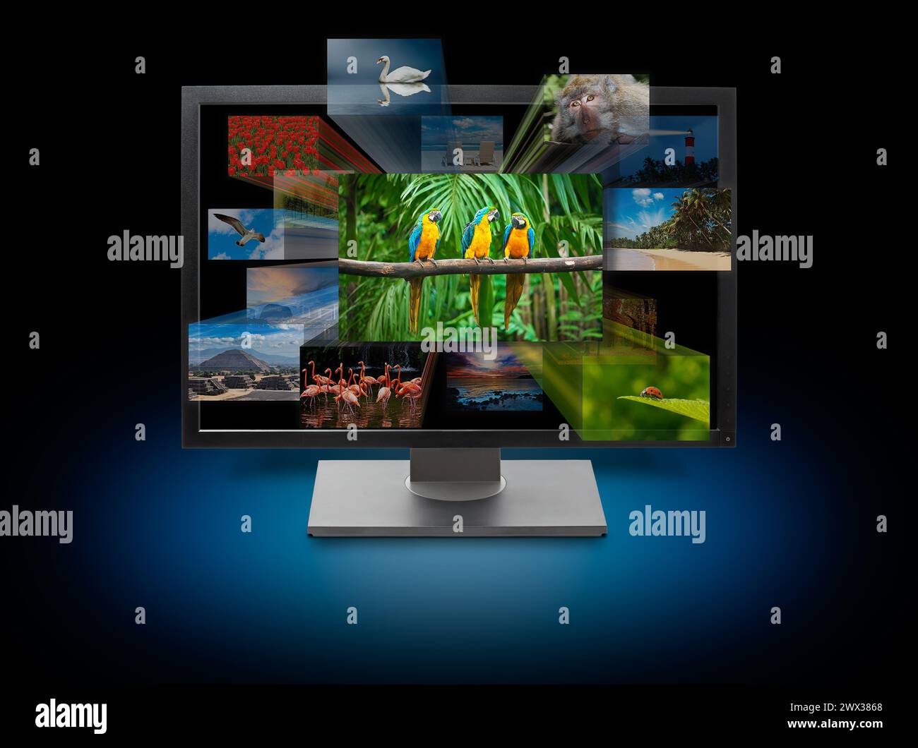3d television tv set concept Stock Photo - Alamy