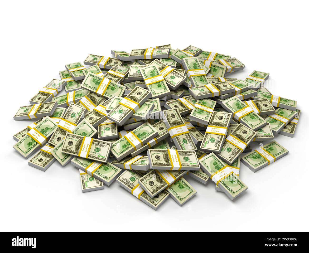 Pile of dollar bundles Stock Photo - Alamy