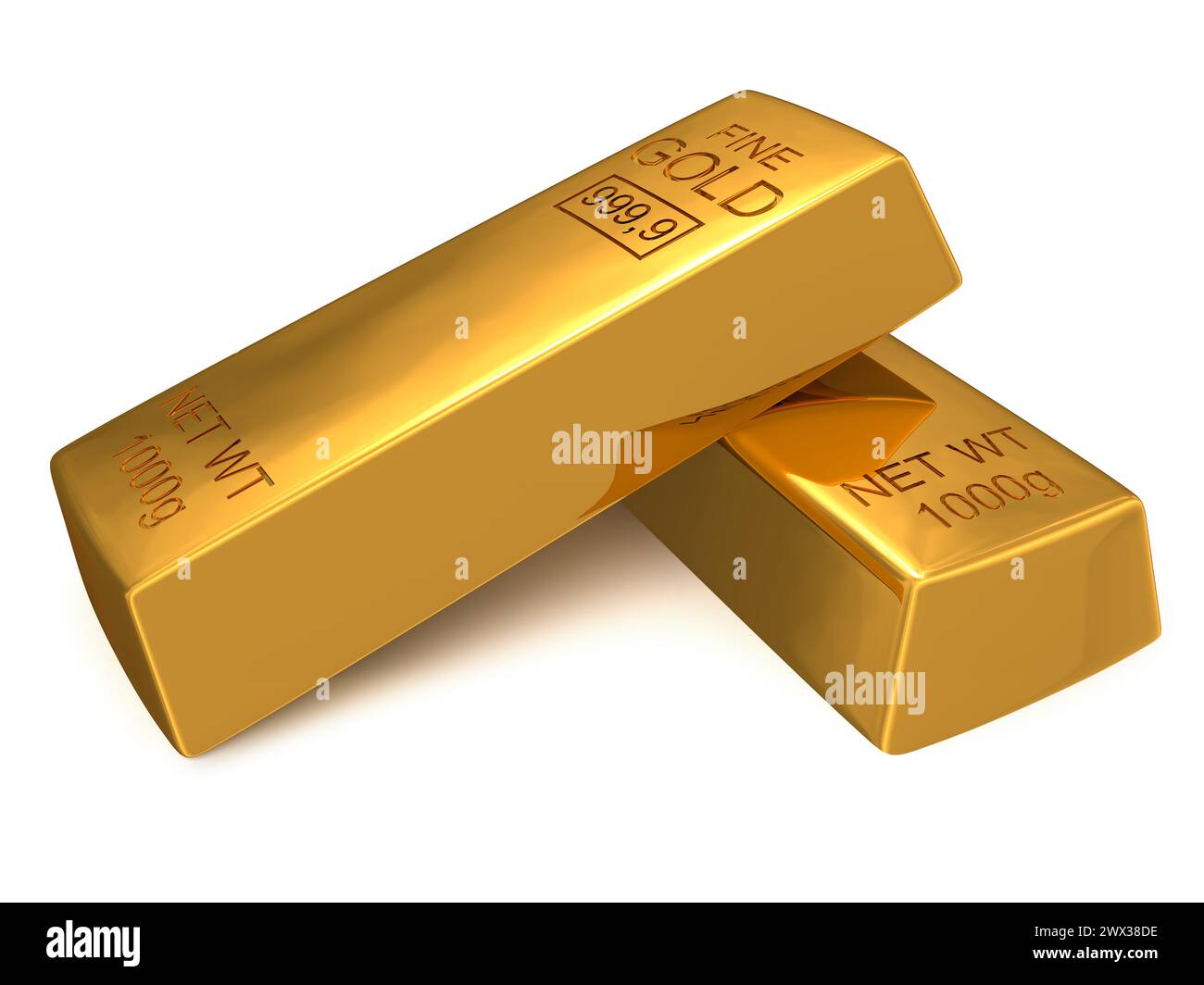Gold bars up close Cut Out Stock Images & Pictures - Alamy