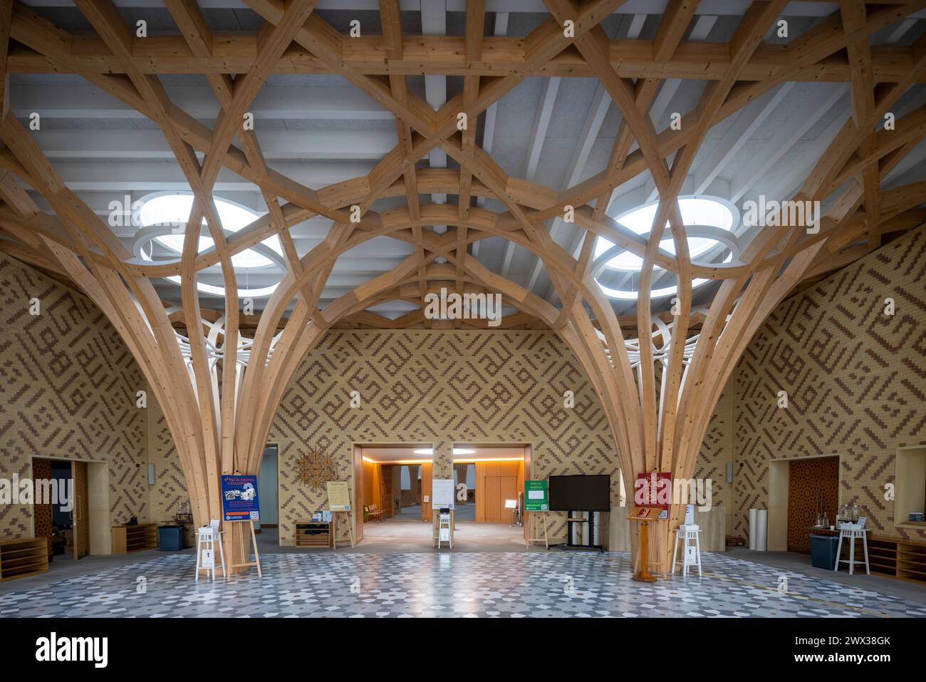 Vestibule of Cambridge Central Mosque, Cambridge, England, UK Stock ...