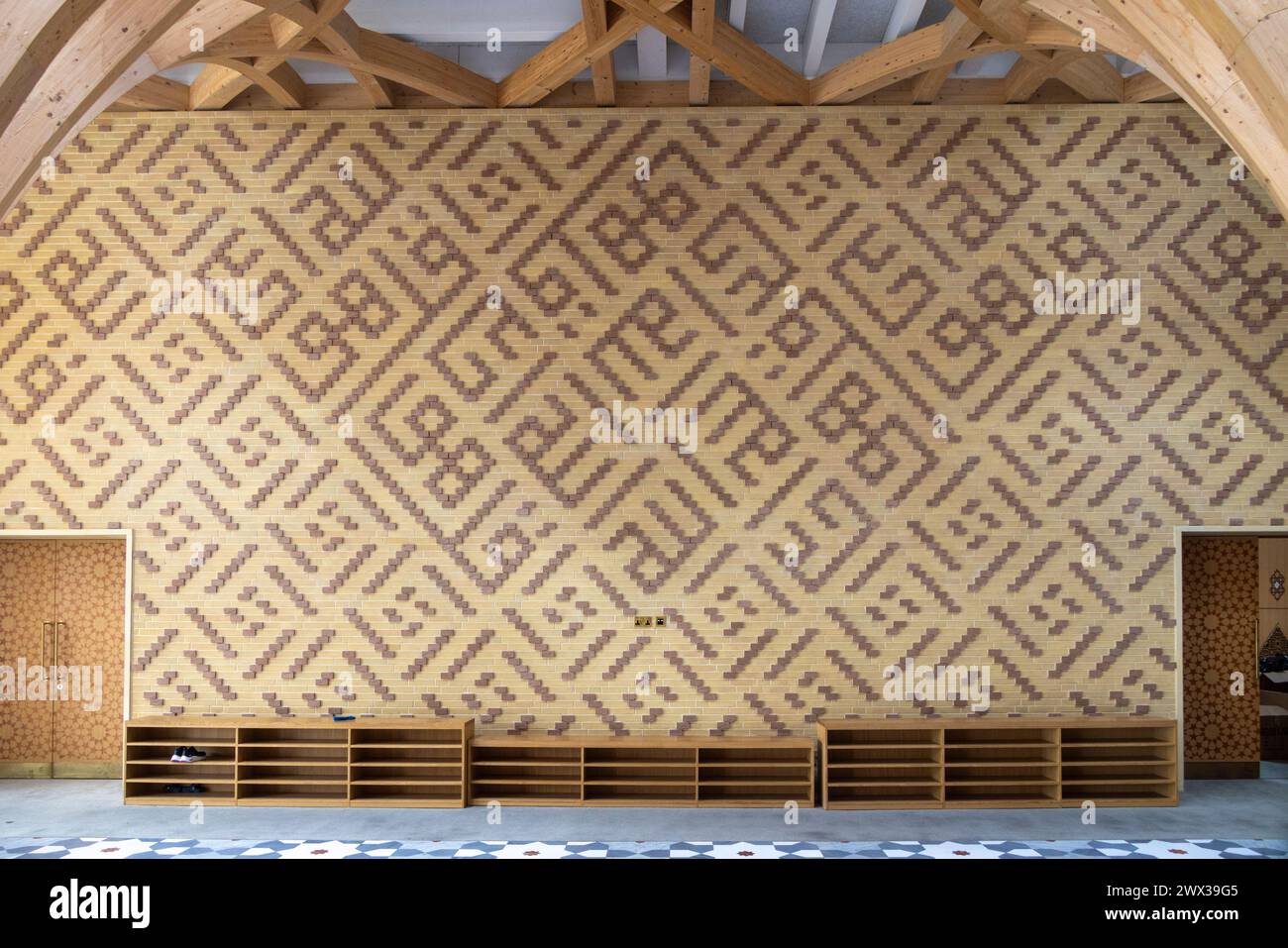 Vestibule of Cambridge Central Mosque, Cambridge, England, UK Stock ...