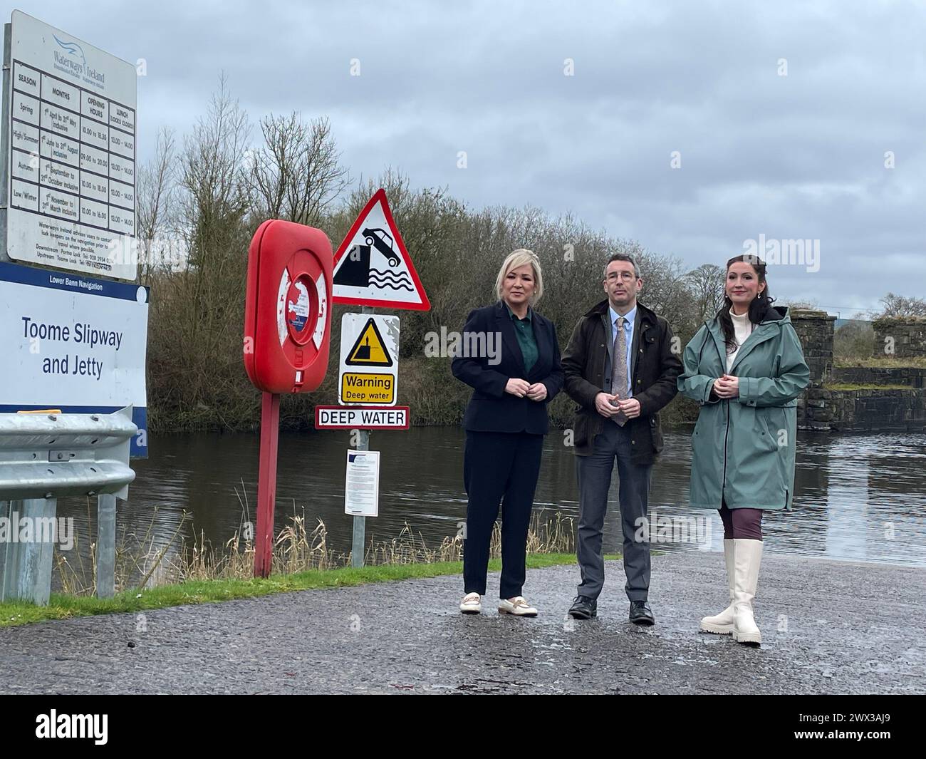 Northern Ireland First Minister Michelle O'Neill (left), Agriculture ...