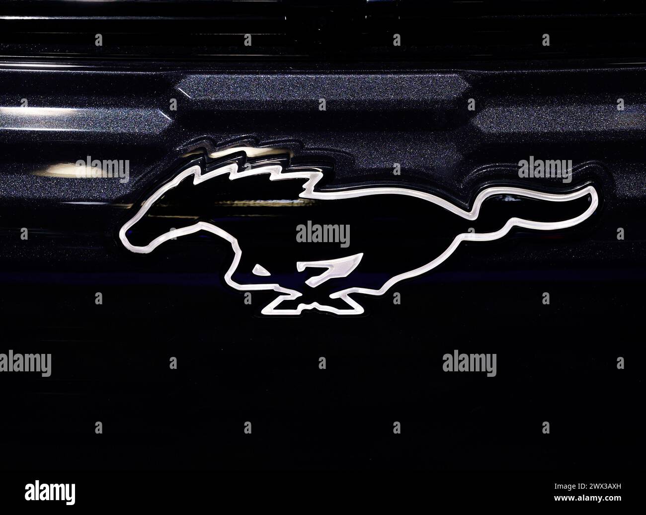 New York, United States. 27th Mar, 2024. Ford Mustangs are on display ...
