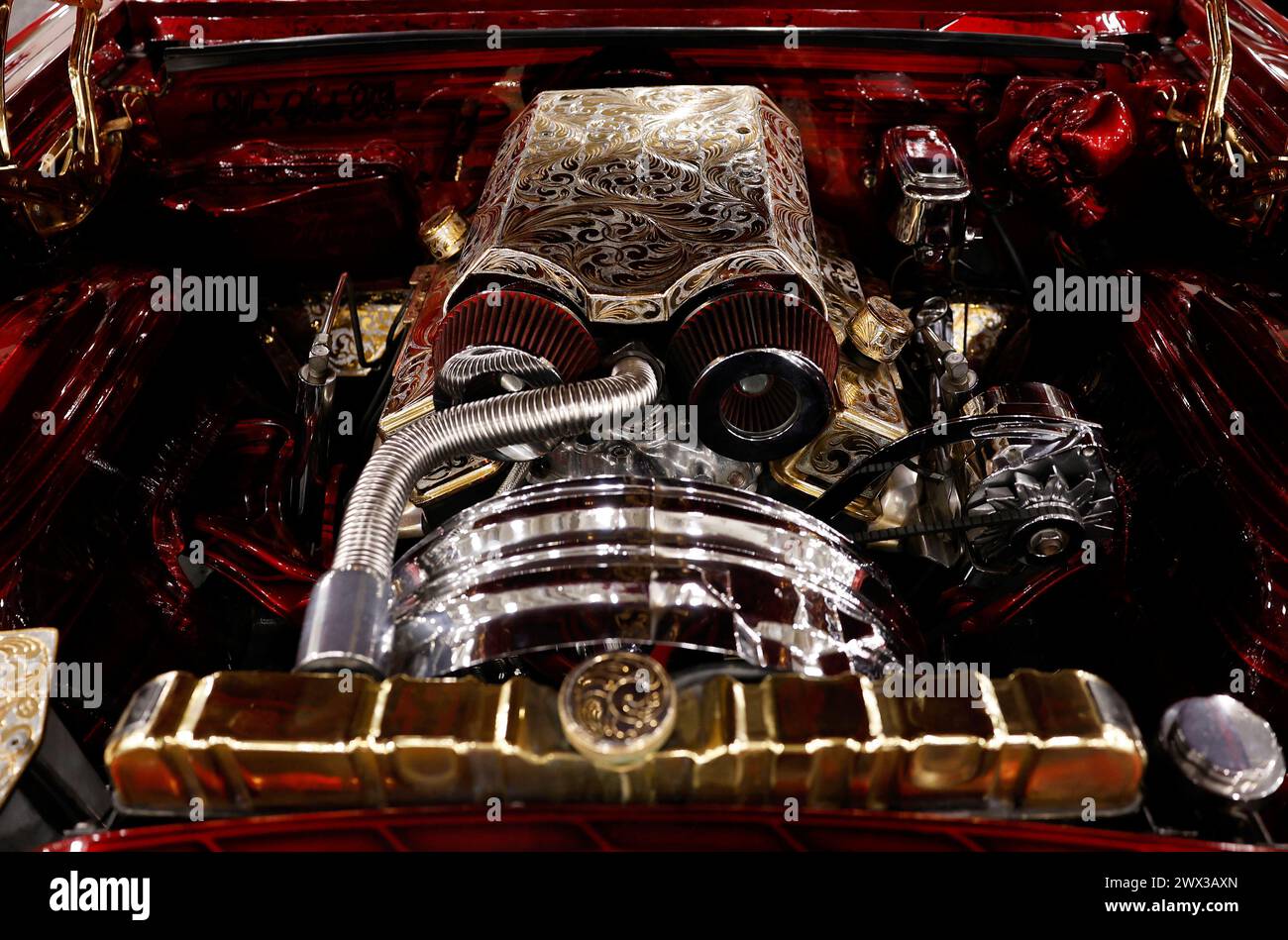 A classic Chevrolet Impala is on display at the 2024 New York ...