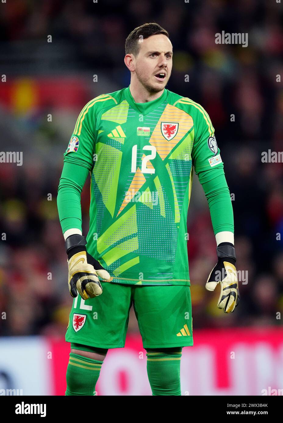Wales goalkeeper Danny Ward during the UEFA Euro 2024 Qualifying play ...
