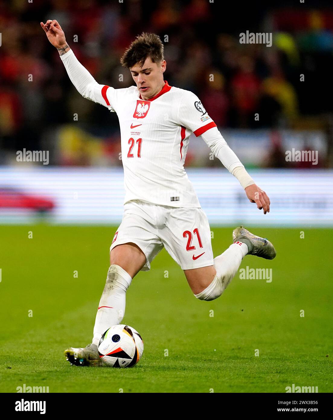 Poland's Nicola Zalewski during the UEFA Euro 2024 Qualifying play-off ...
