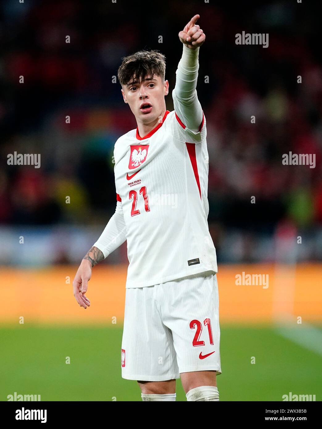Poland's Nicola Zalewski during the UEFA Euro 2024 Qualifying play-off ...