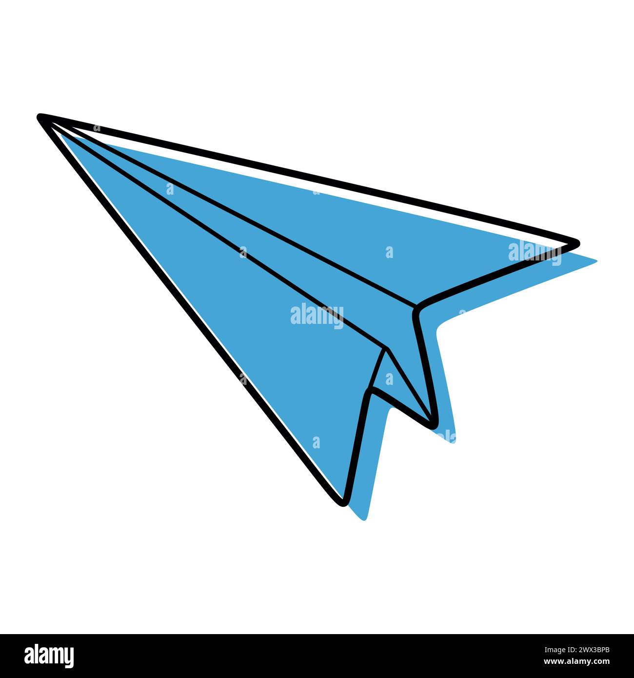Vector Paper Airplane. Travel, route symbol. Vector illustration of ...