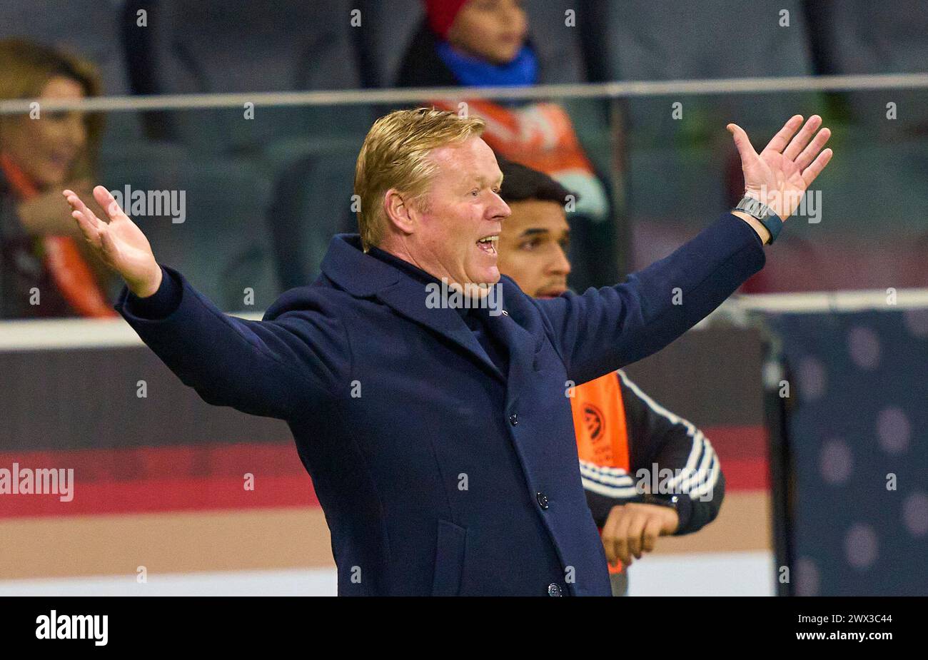 Ronald Koeman, NL Trainer sad in the friendly match GERMANY ...