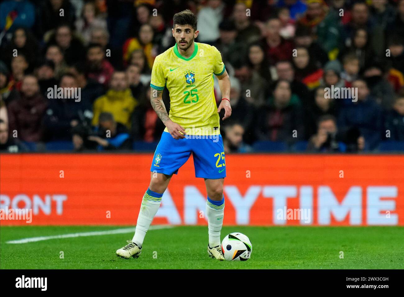 Madrid, Spain. 26th Mar, 2024. Lucas Beraldo of Brazilduring the ...