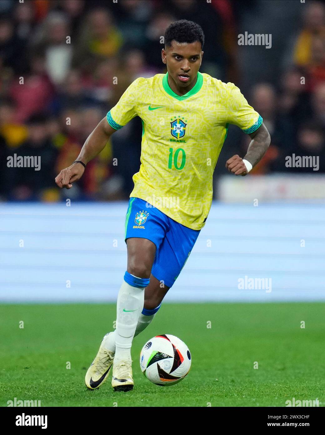 Madrid, Spain. 26th Mar, 2024. Rodrygo Goes of Brazilduring the ...