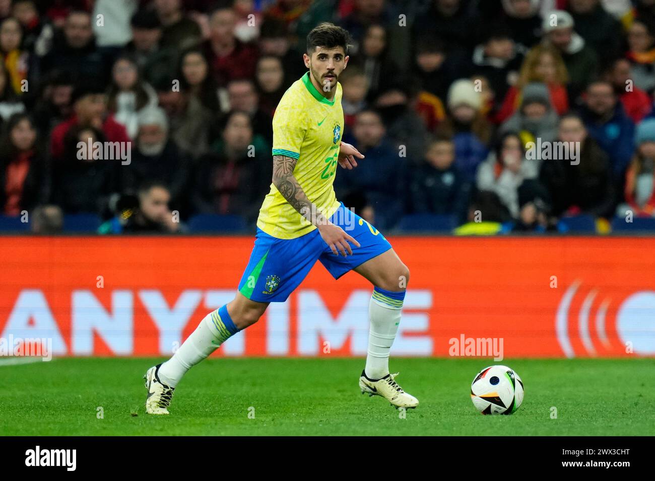 Madrid, Spain. 26th Mar, 2024. Lucas Beraldo of Brazilduring the ...