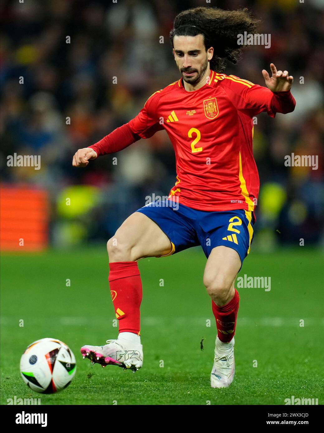 Madrid, Spain. 26th Mar, 2024. Marc Cucurella of Spainduring the ...