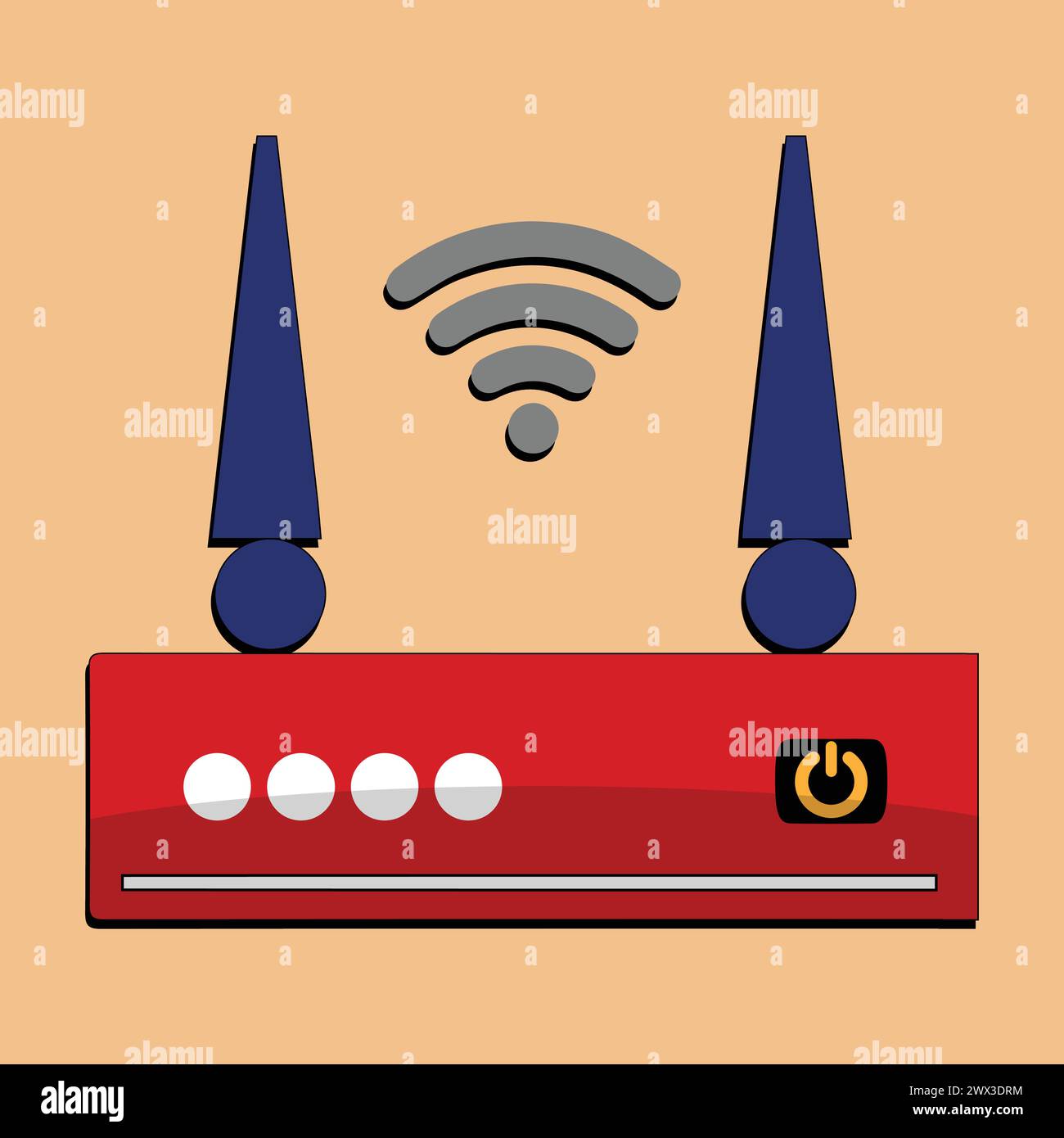 Wifi internet icon in comic style, Wifi router icon cartoon vector, network cartoon wireless ...