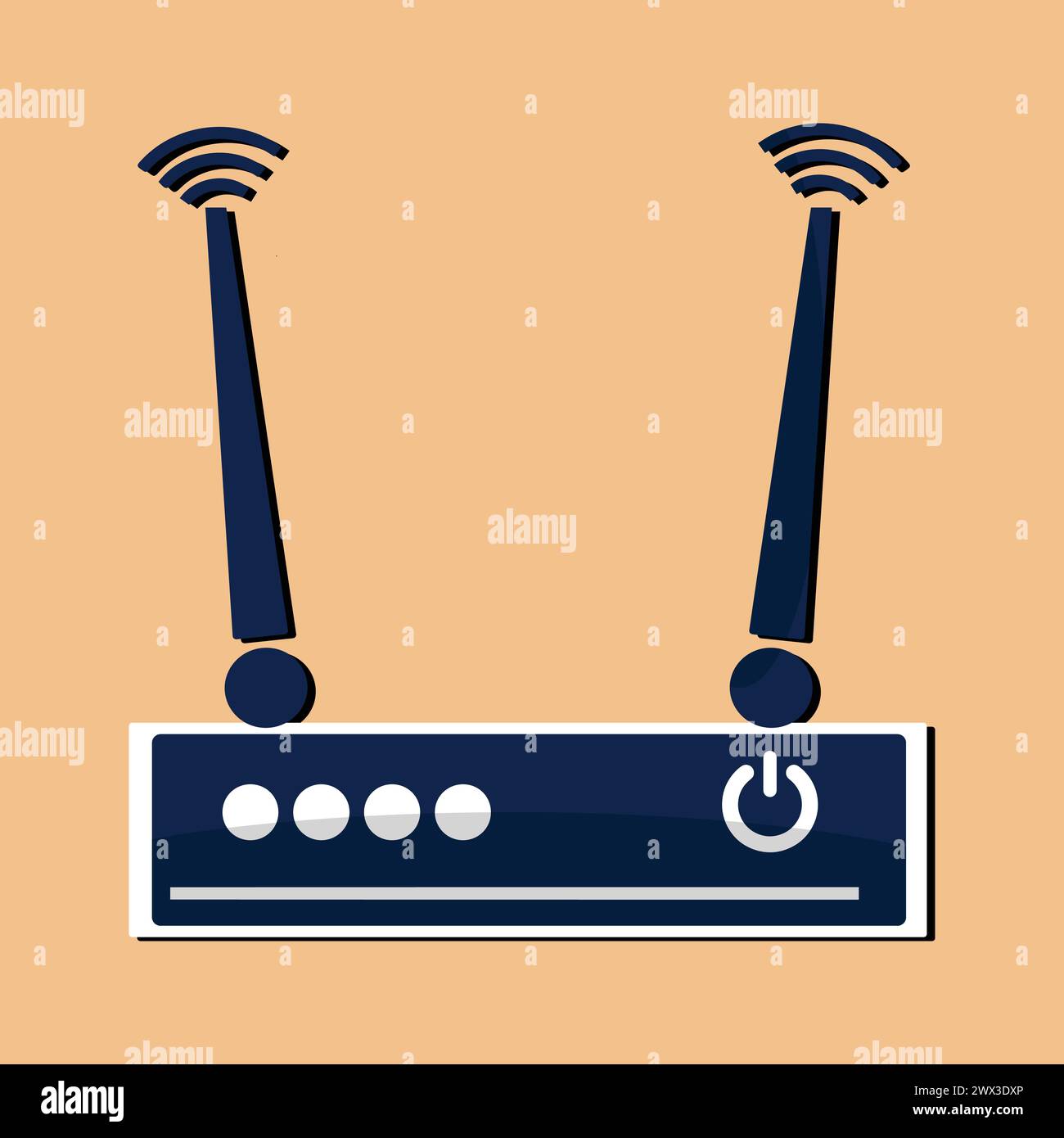 Wifi internet icon in comic style, Wifi router icon cartoon vector ...