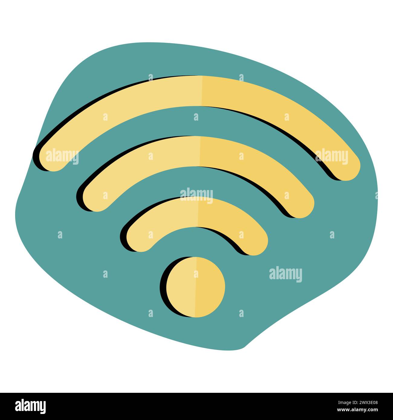 Wifi internet icon in comic style, Wifi router icon cartoon vector, network cartoon wireless ...