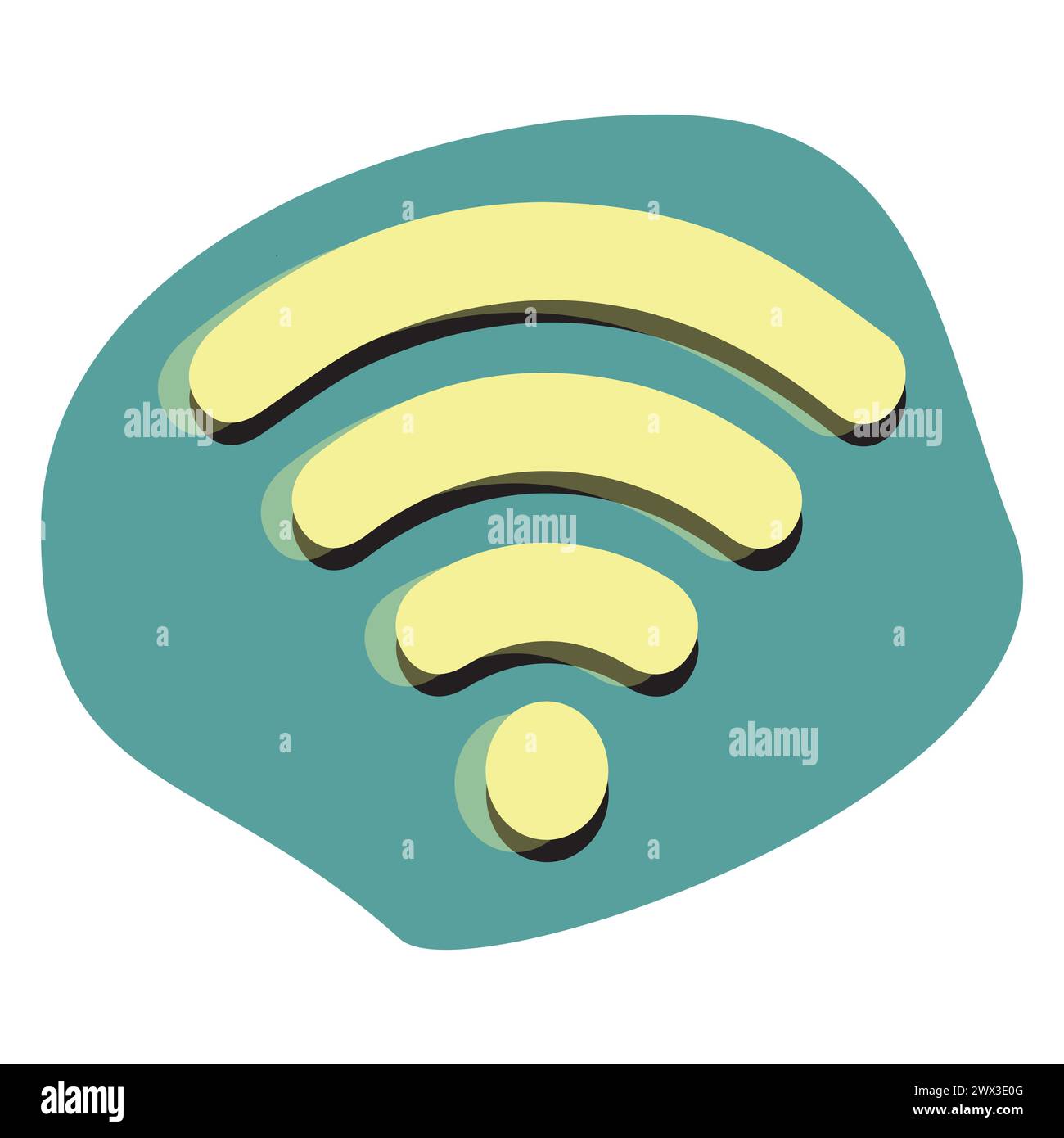 Wifi internet icon in comic style, Wifi router icon cartoon vector ...
