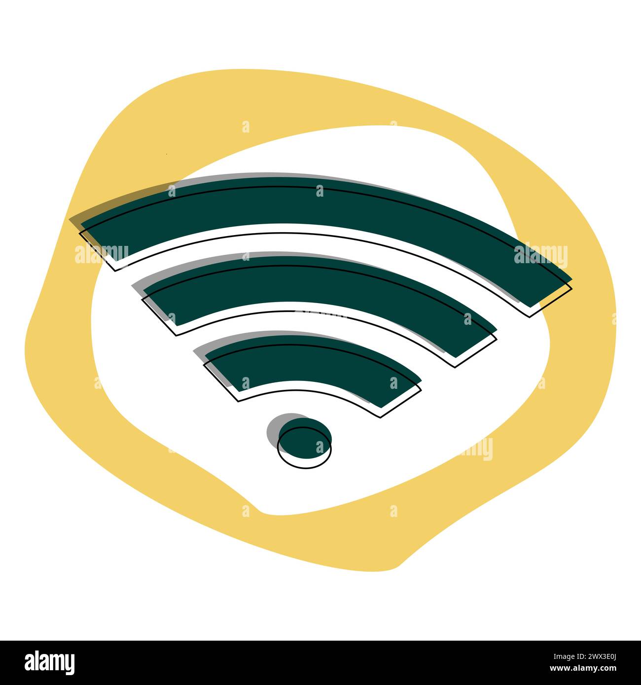 Wifi internet icon in comic style, Wifi router icon cartoon vector ...