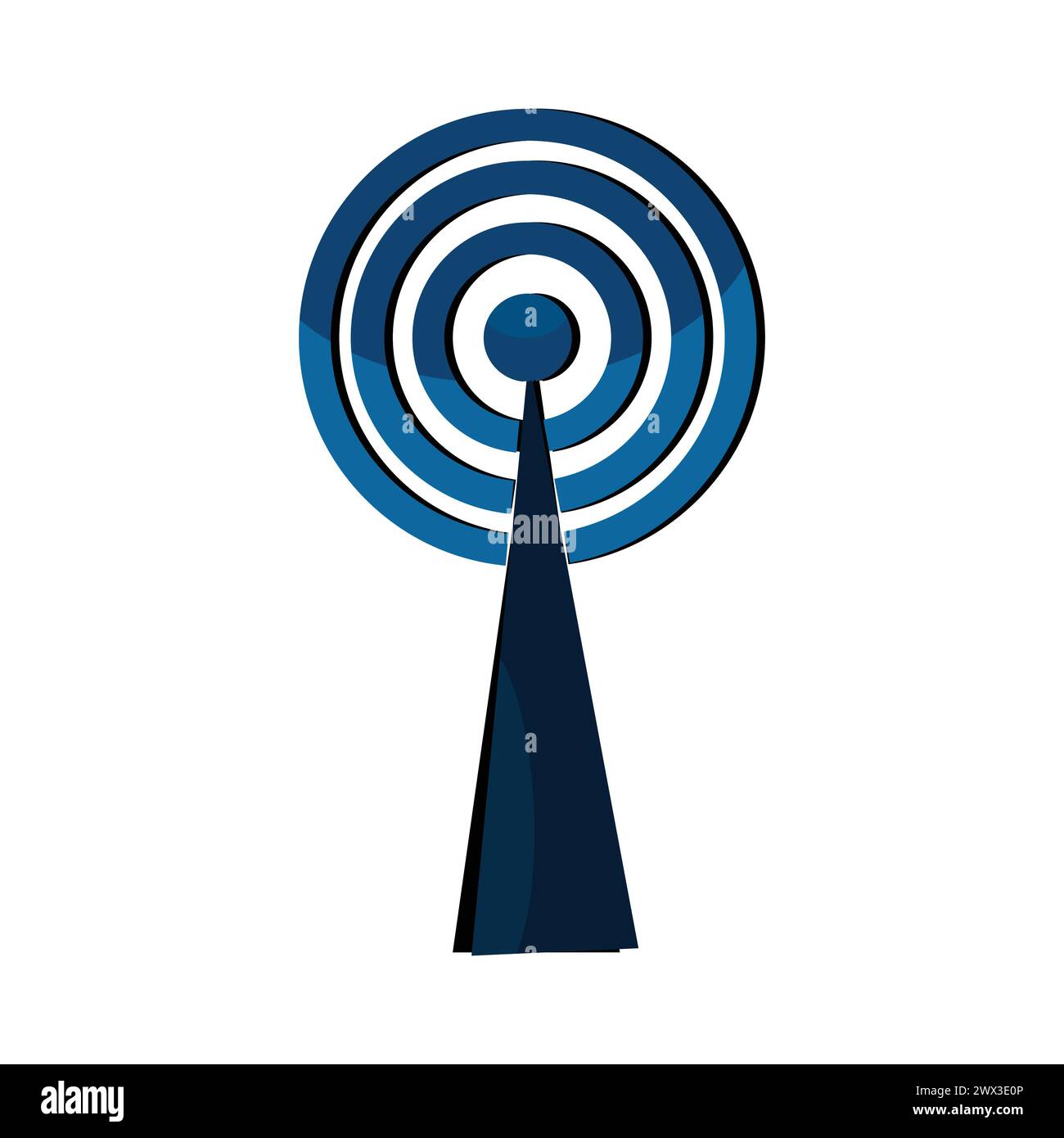 Wifi internet icon in comic style, Wifi router icon cartoon vector ...