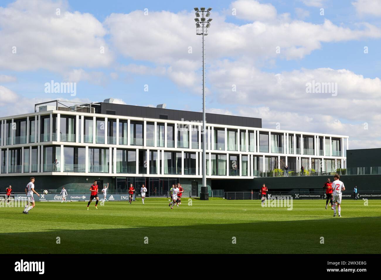 Illustration picture shows a friendly soccer game between the national ...