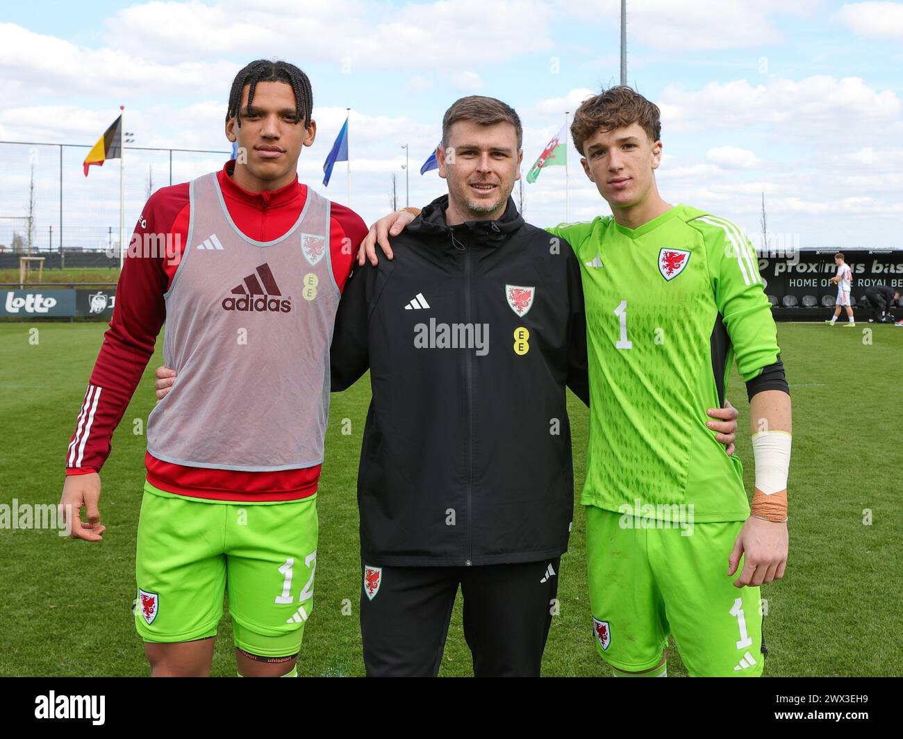 Tubize, Belgium. 25th Mar, 2024. goalkeeper Lewis Benjamin (12) of ...