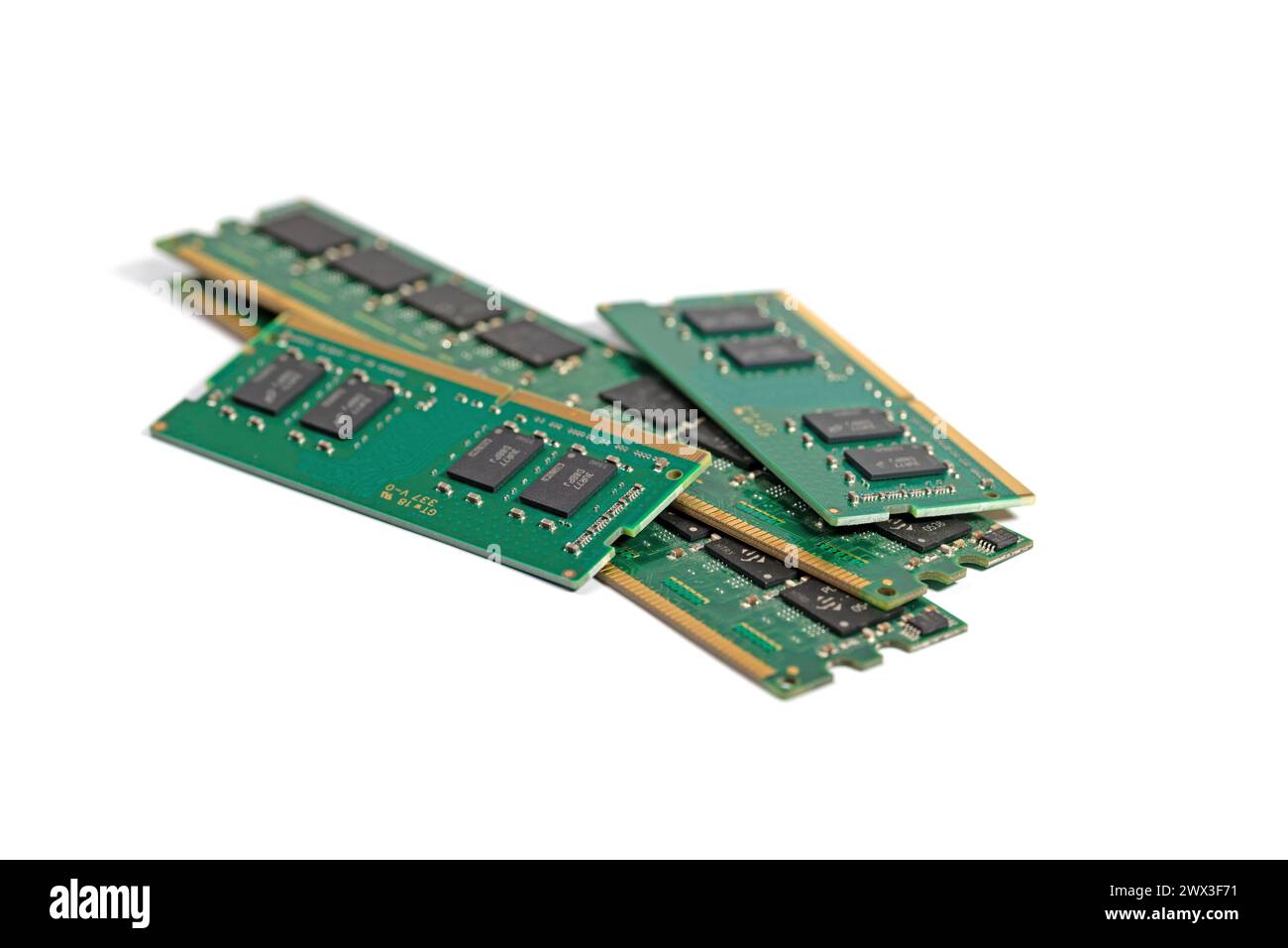 RAM, memory components on various circuit boards Stock Photo - Alamy
