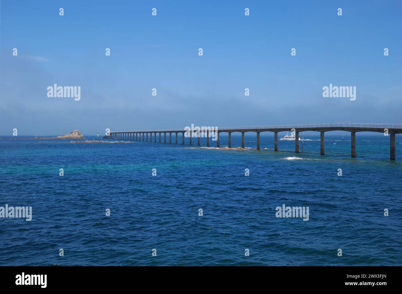 Pier for ferry and excursion boat,Roscoff,North Sea,Channel,Brittany ...