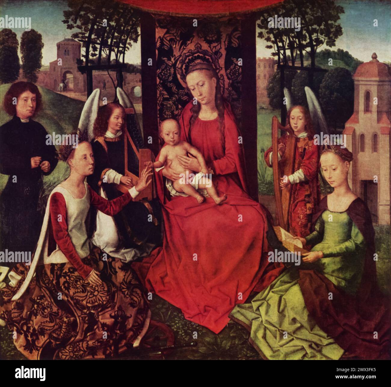 Hans Memling's "The Betrothal of Saint Catherine" (circa 1479 ...