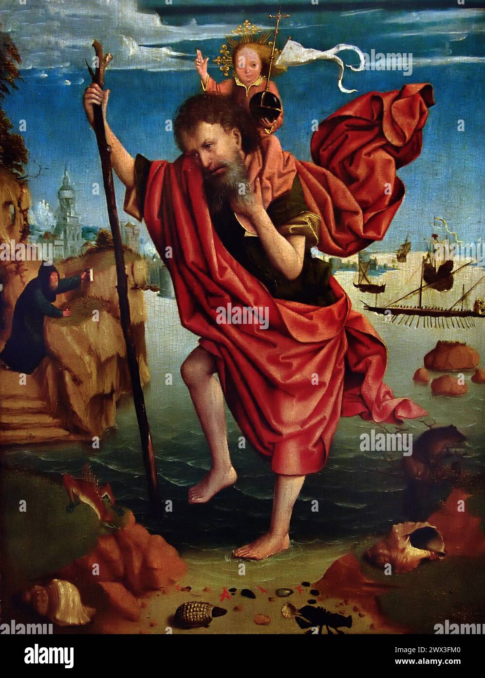 Carrying the weak and poor across a river hi-res stock photography and ...