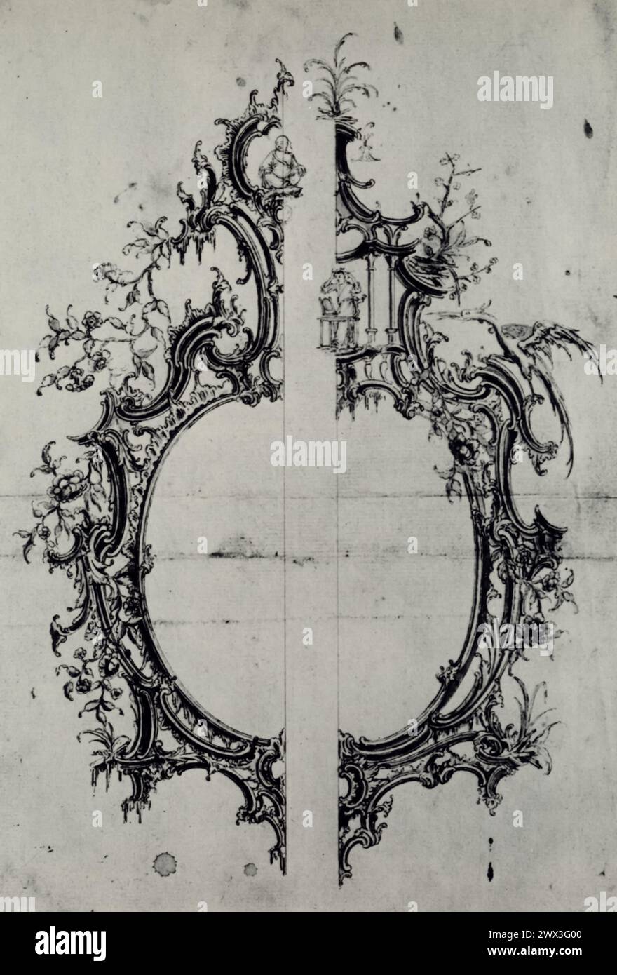 A drawing titled "Chippendale's Gentleman's and Cabinet-Maker's ...