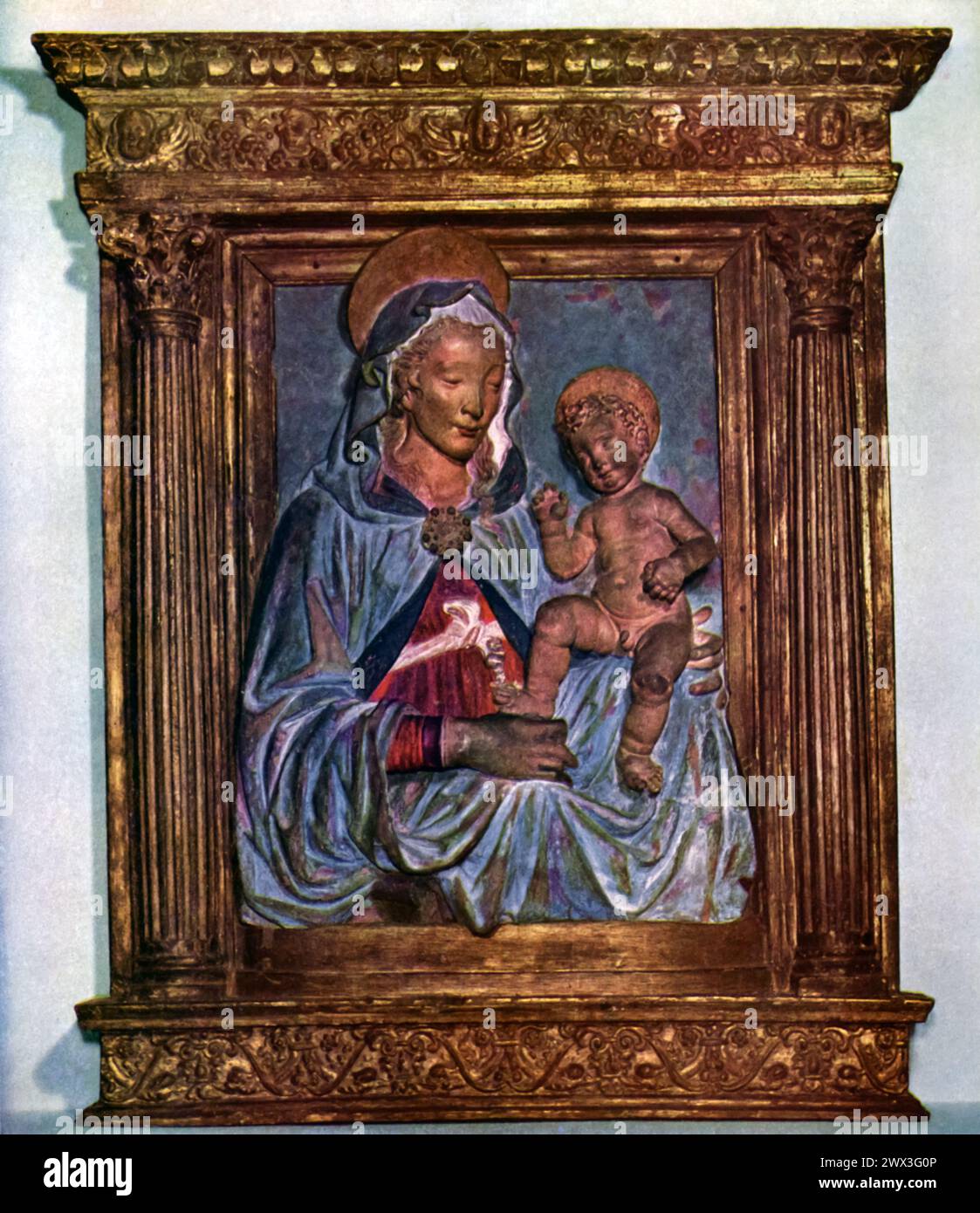 Andrea del Verrocchio's "Terracotta Relief of the Virgin and Child ...