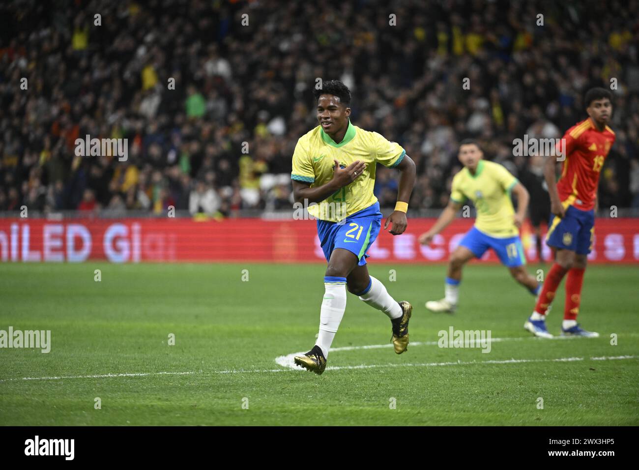 Madrid-Spain, March 26, 2024, Player Endrick of the Brazilian football ...