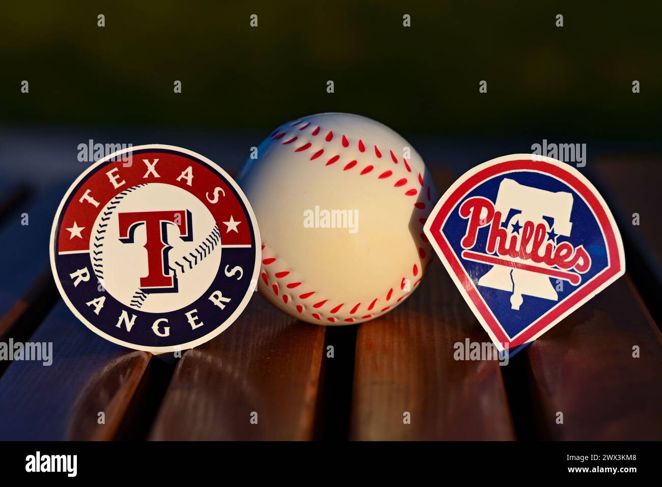 October 13, 2023, Baltimore, United States. The emblem of the baseball ...