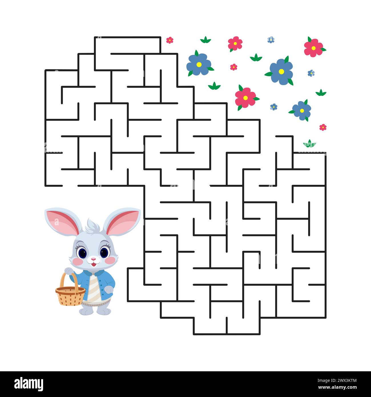 Flower maze Cut Out Stock Images & Pictures - Alamy