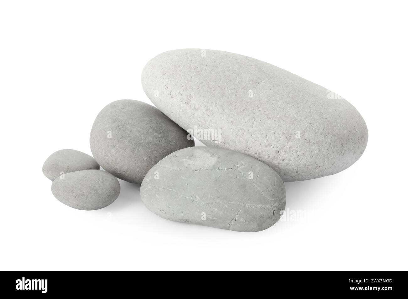 Group of different stones isolated on white Stock Photo - Alamy