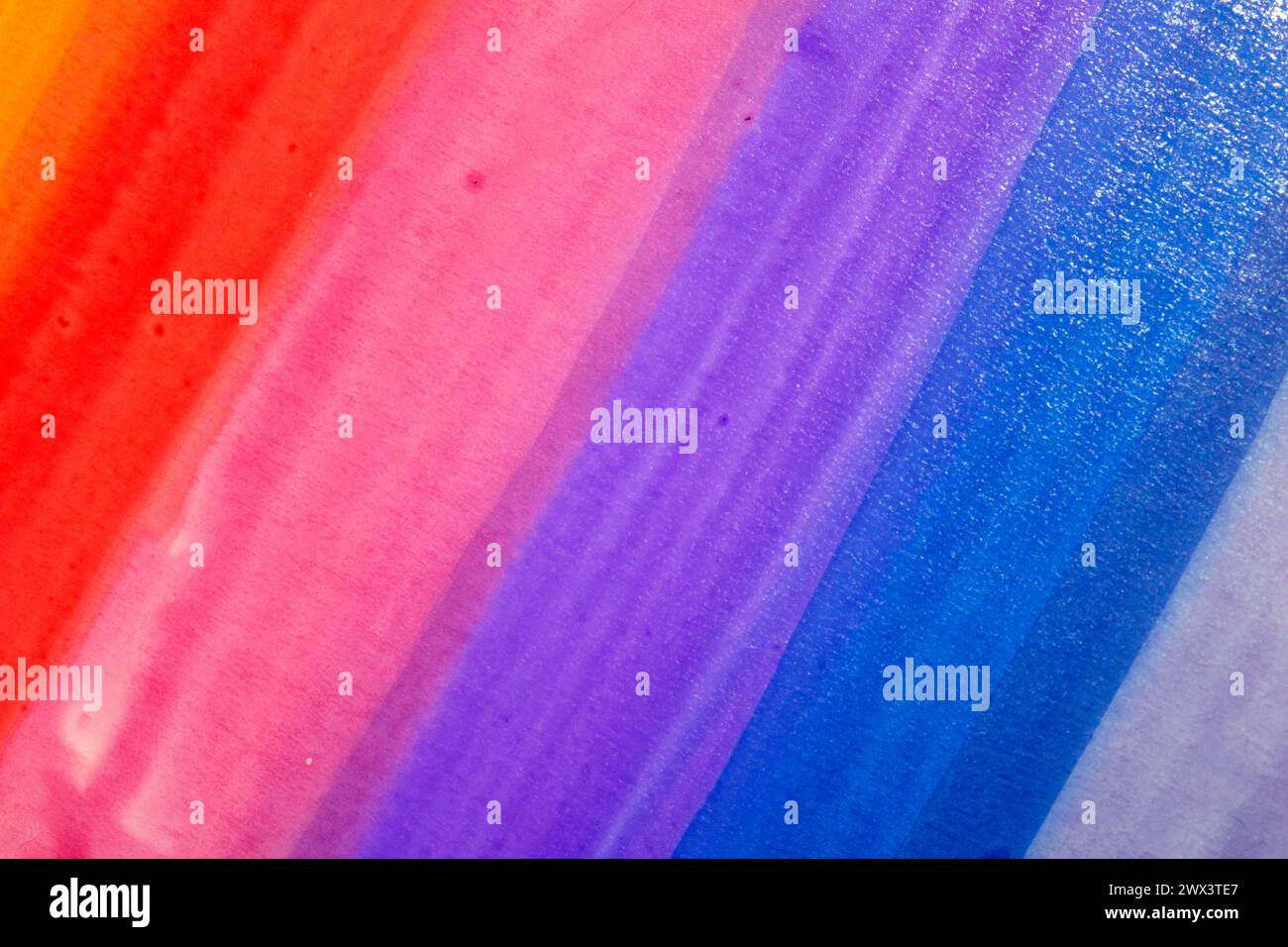 A Abstract blended watercolor Rainbow felt pen colour on paper texture ...