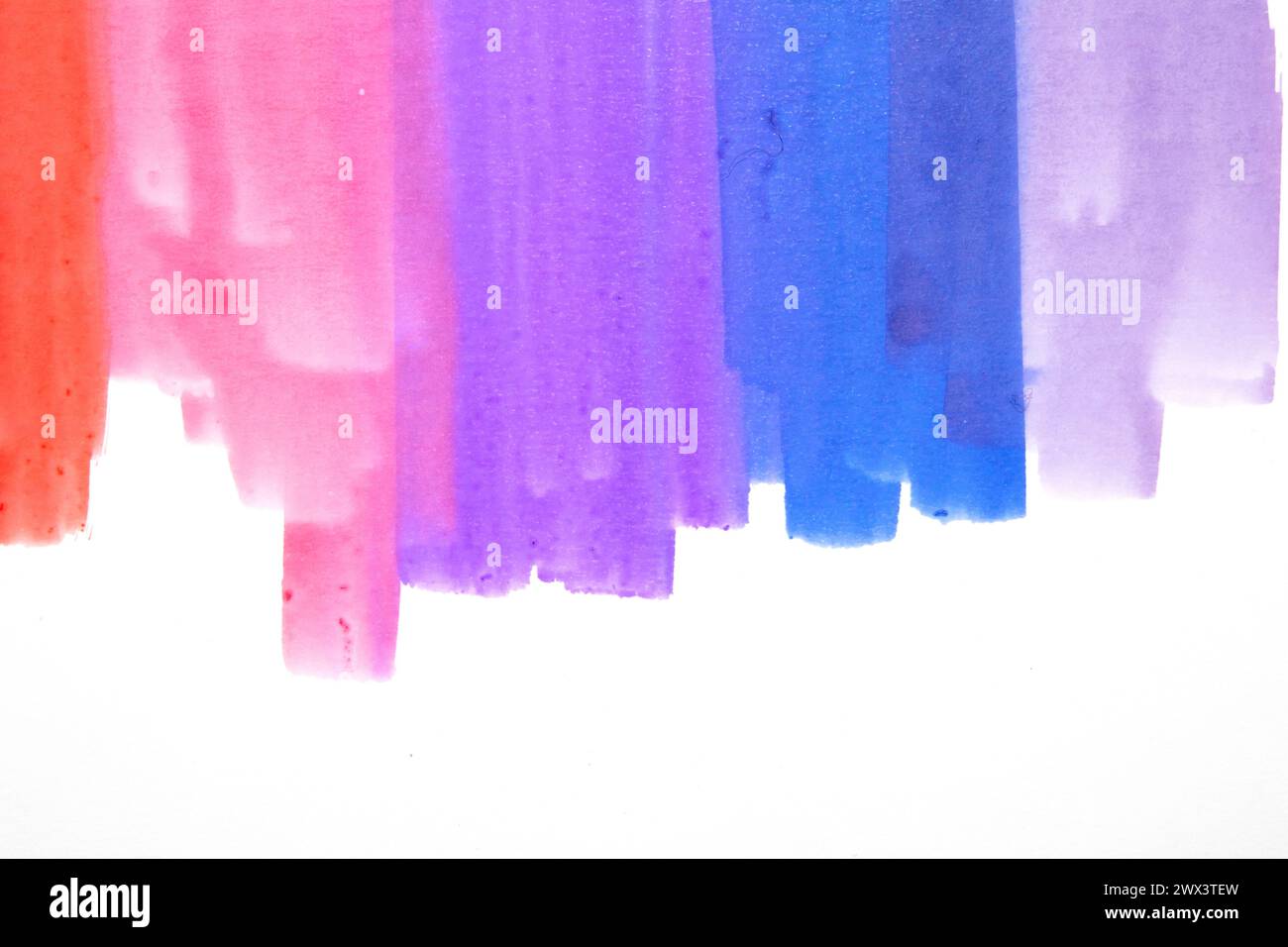 A Abstract blended watercolor Rainbow felt pen colour on paper texture ...