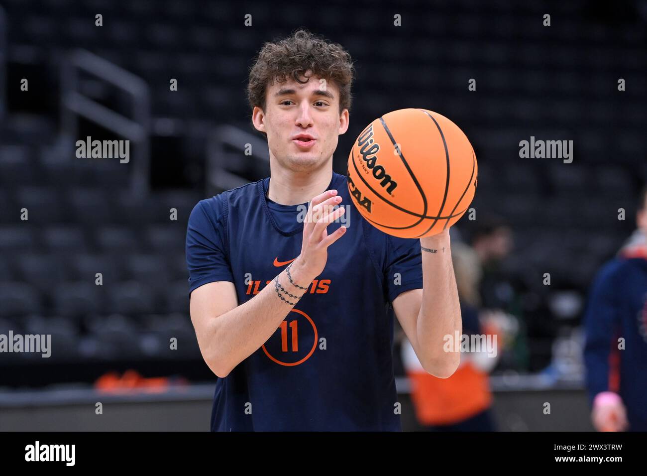 Boston, Mass. 27th Mar, 2024. Illinois Fighting Illini guard Niccolo ...